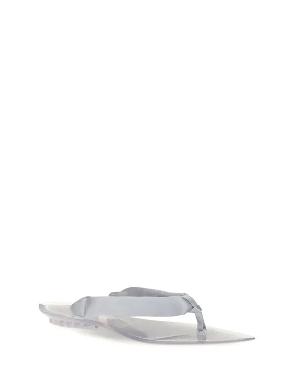 Alaïa Satin Flip-flop Sandals - Gray