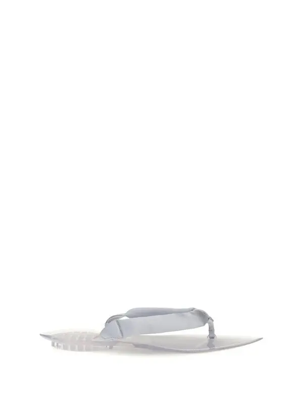 Alaïa Satin Flip-flop Sandals - Gray