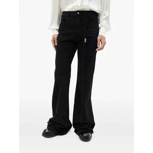 ANN DEMEULEMEESTER Cotton Denim Bootcut Jeans - Black