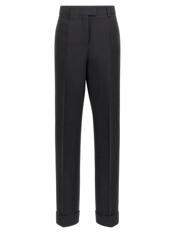 FERRAGAMO Stretched Pleated Trousers - Black