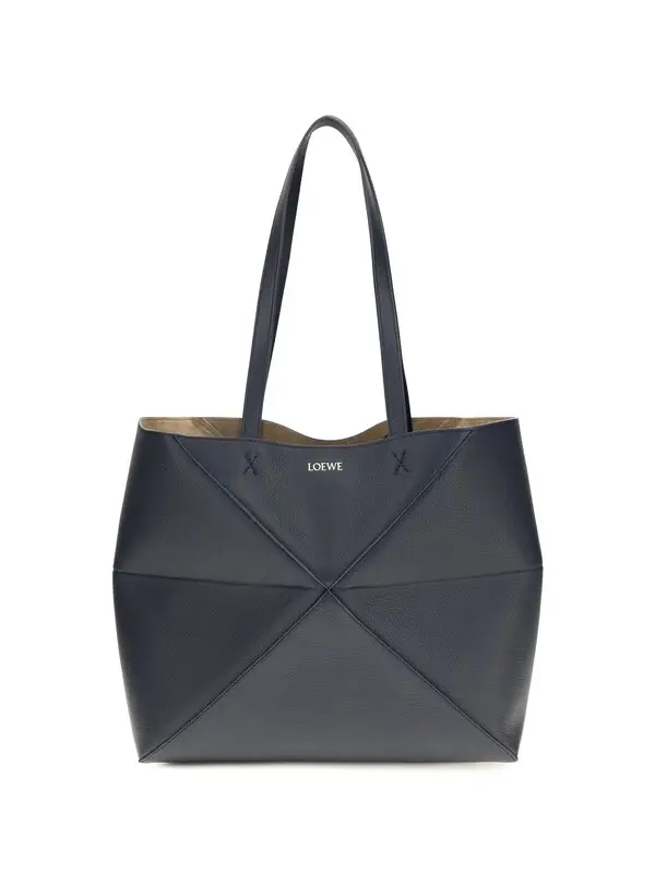 Loewe Medium Puzzle Fold Tote Bag - Blue