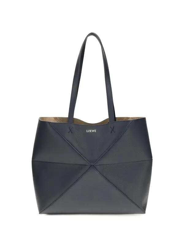 Loewe Medium Puzzle Fold Tote Bag - Blue
