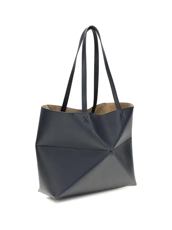 Loewe Medium Puzzle Fold Tote Bag - Blue