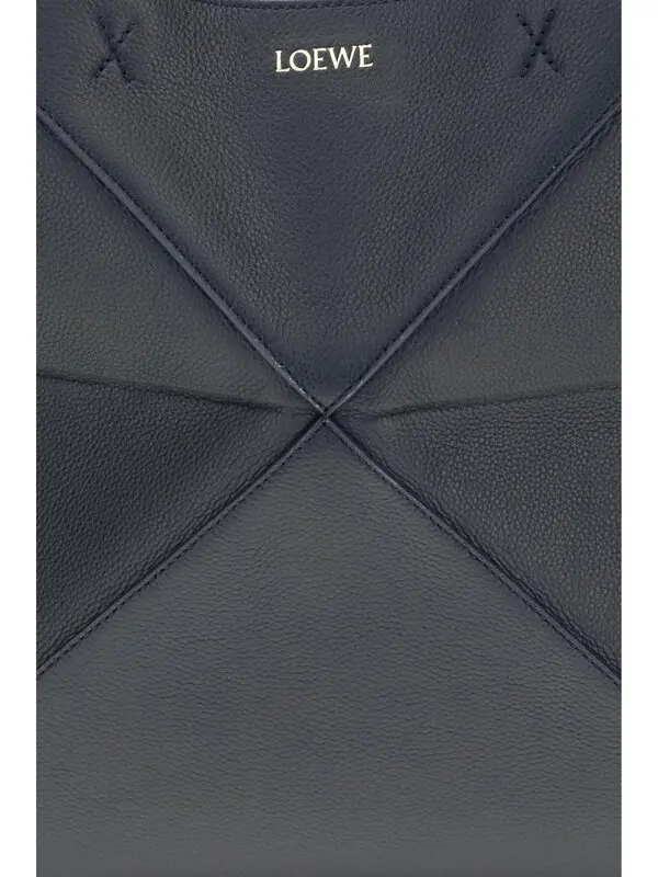 Loewe Medium Puzzle Fold Tote Bag - Blue