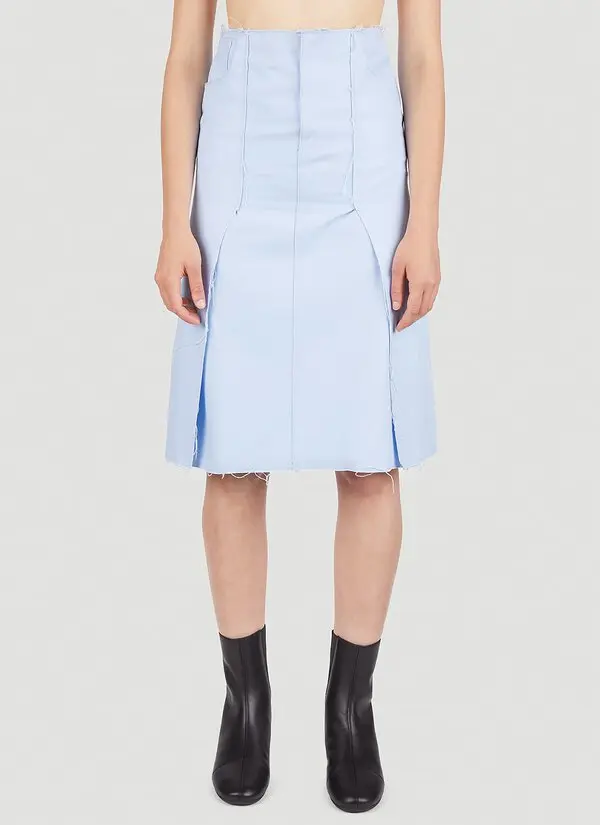 Raf Simons Panel Denim Skirt - Blue