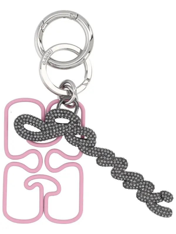 GANNI Keychain With Logo