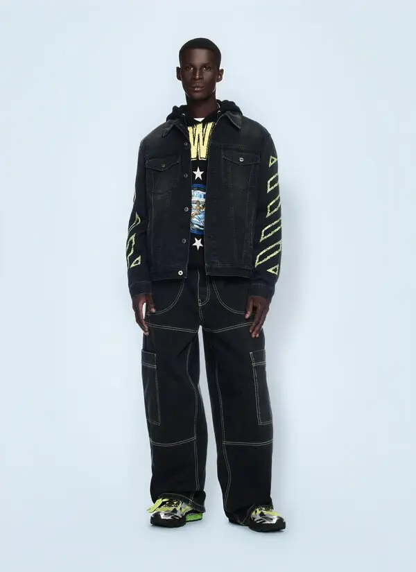 Off-White Irregular Cargo Jeans - Black