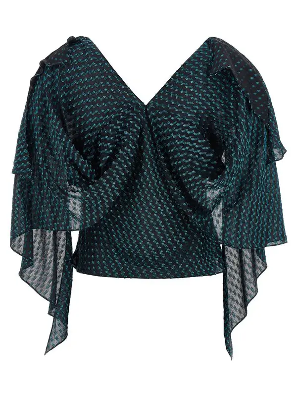 KIKO KOSTADINOV Silk And Wool Blend Blouse - Blue