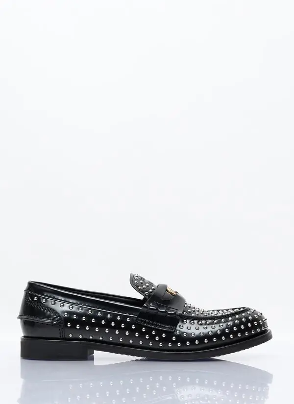 Miu Miu Studded Leather Loafers