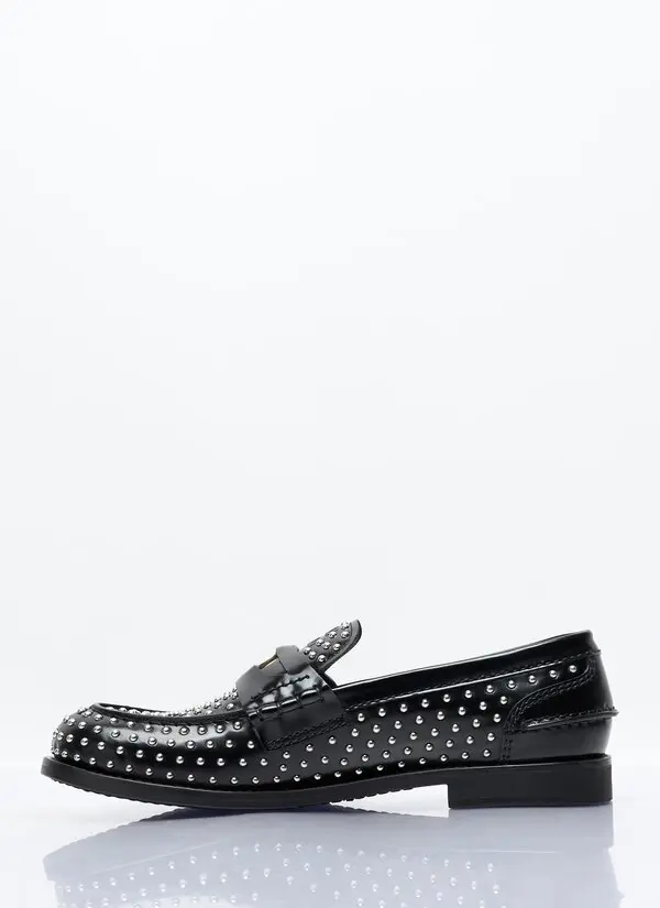 Miu Miu Studded Leather Loafers