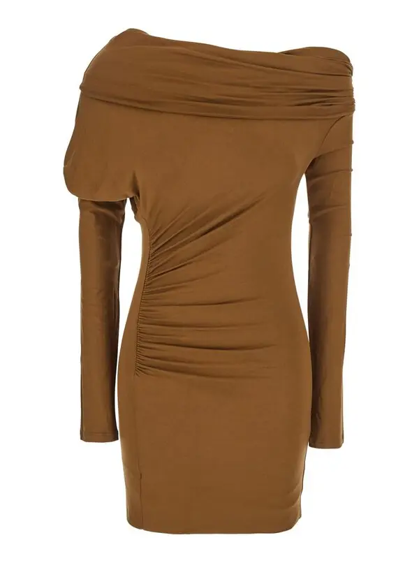 Andamane Zoe Asymmetrical Long Sleeve Dress - Multicolor