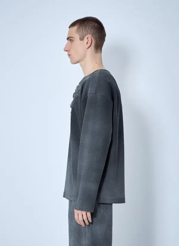 DIESEL® S-ruben Distressed Cotton-blend Sweater