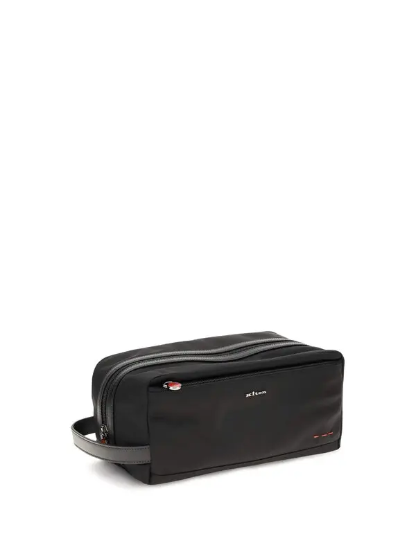 Kiton Nylon Cosmetic Pouch - Black