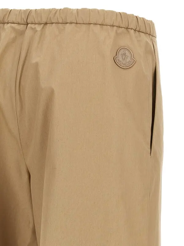 Moncler Grosgrain Logo Patch Pants