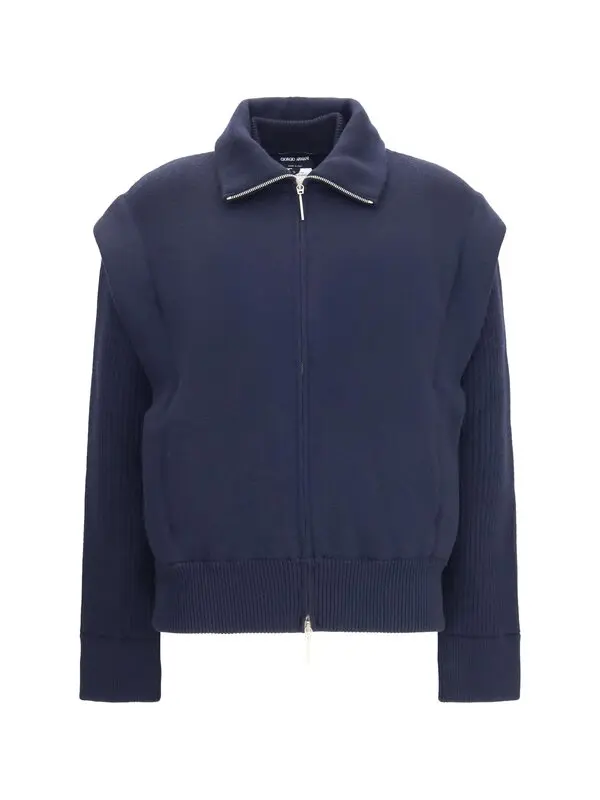 Giorgio Armani Padded Virgin Wool Bomber Jacket