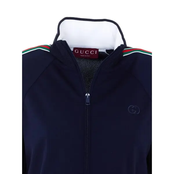 Gucci Technical Jersey Jacket With Zipper And Web