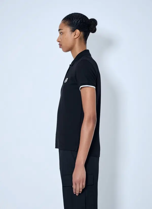 Moncler Piqué Polo Shirt - Black