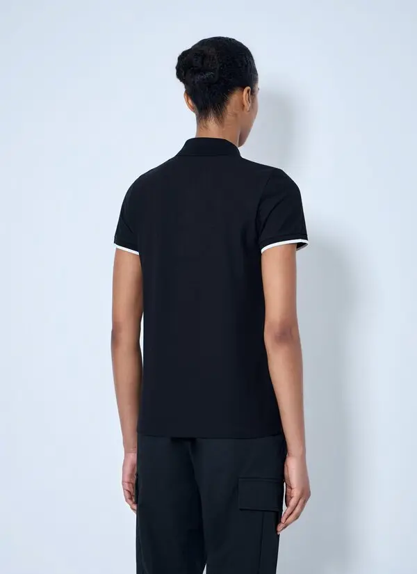 Moncler Piqué Polo Shirt - Black