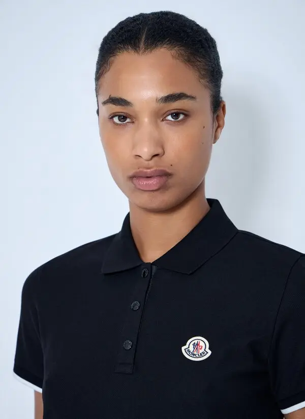 Moncler Piqué Polo Shirt - Black