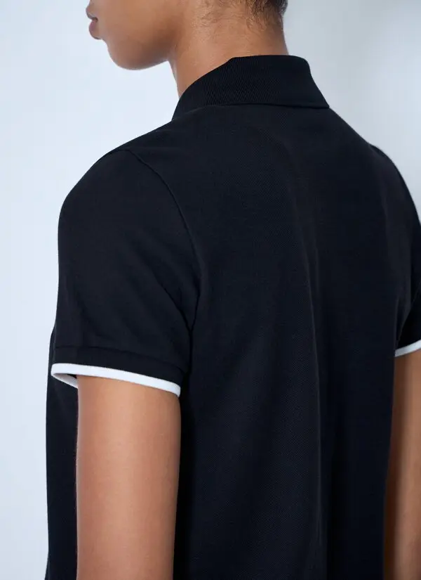 Moncler Piqué Polo Shirt - Black