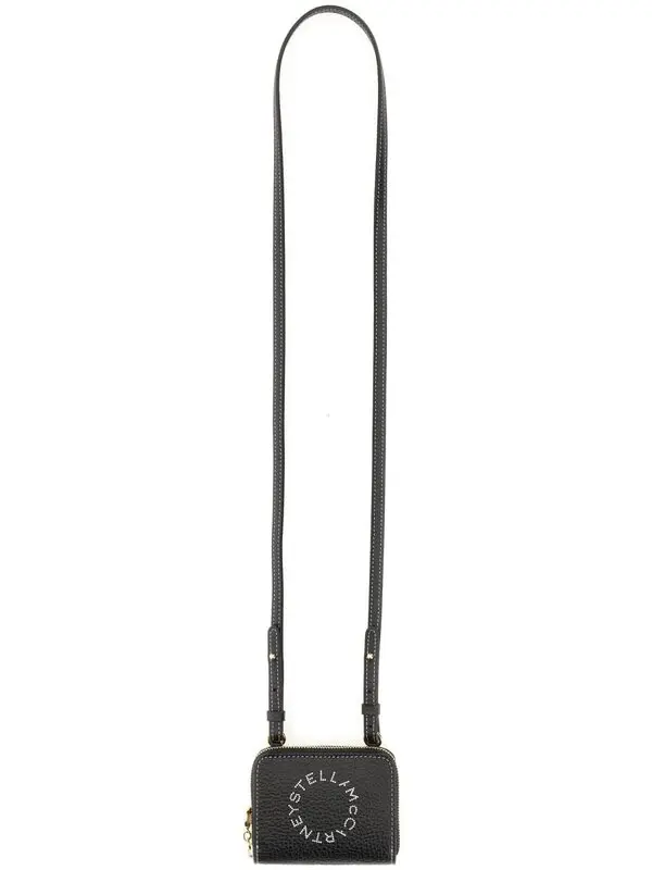 Stella McCartney Wallet With Shoulder Strap - Black