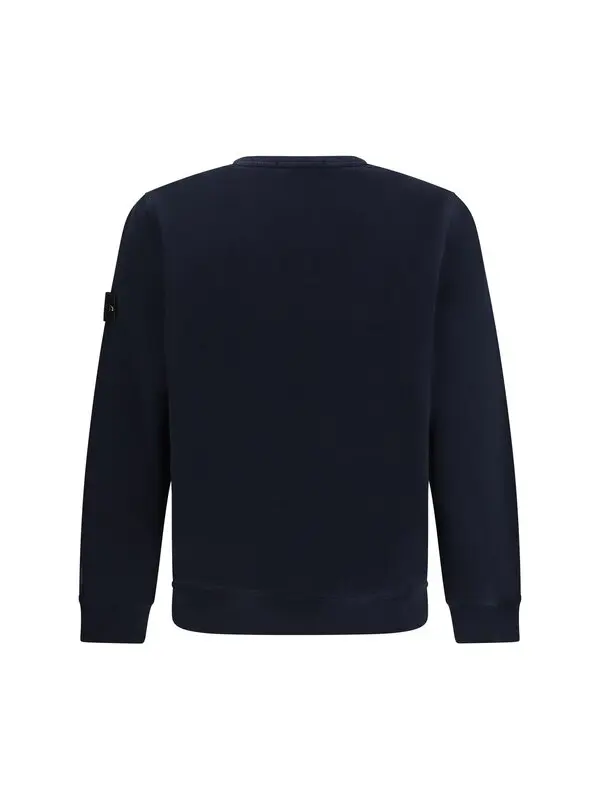 Stone Island Crewneck Cotton Sweatshirt - Blue