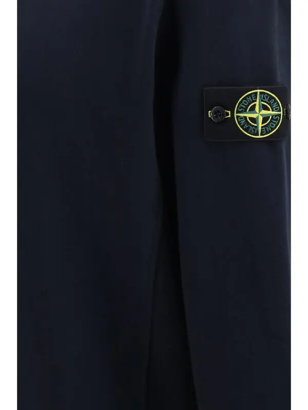 Stone Island Crewneck Cotton Sweatshirt - Blue