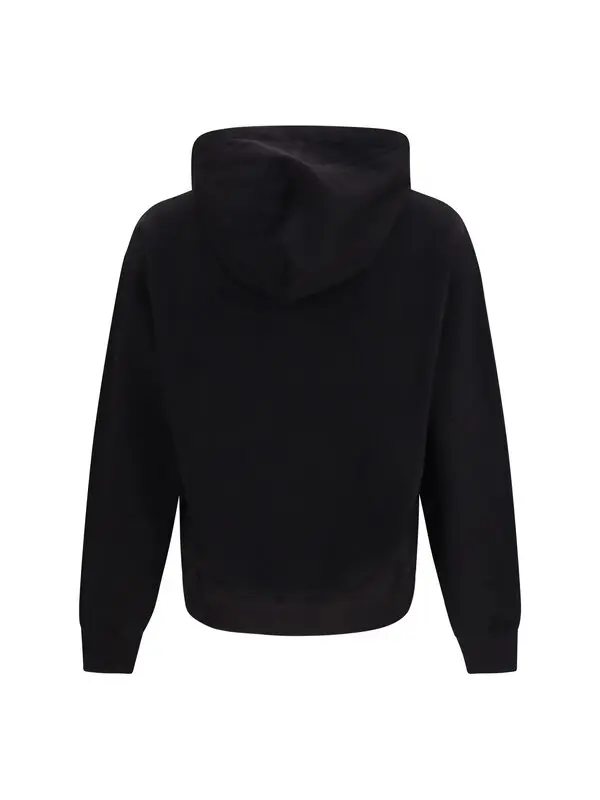 Dolce & Gabbana Cotton Hooded Sweatshirt With Dg Plaque