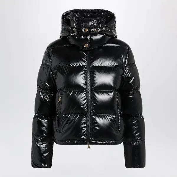 Moncler Niveole Cropped Down Jacket In Glossy Nylon