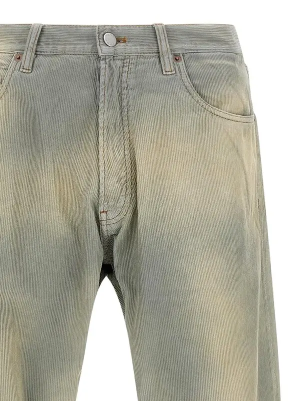 Prada Stonewashed Corduroy Trousers - Blue