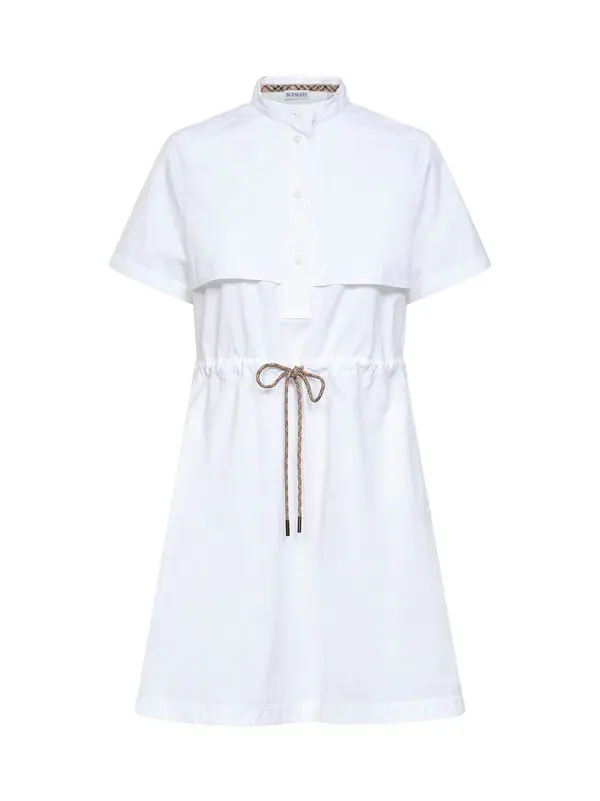 Burberry Cotton Poplin Short Dress - Multicolor