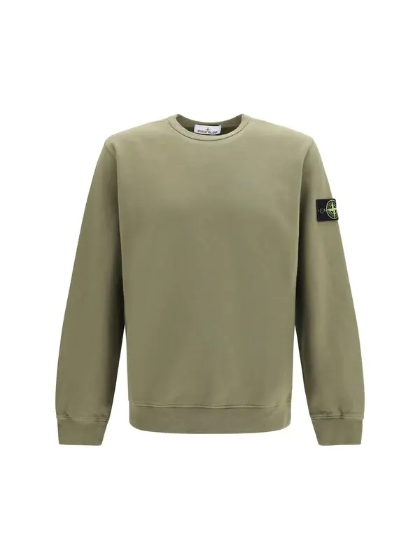 Stone Island Crewneck Cotton Sweatshirt - Green