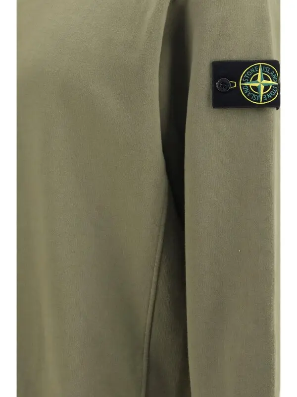 Stone Island Crewneck Cotton Sweatshirt - Green