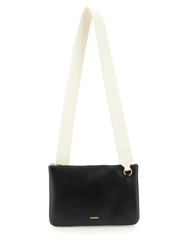 JIL SANDER Leather Link Shoulder Bag