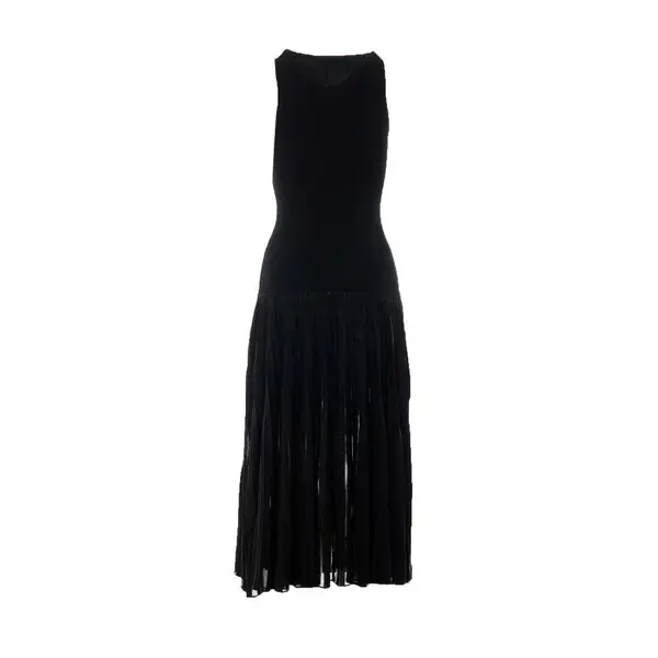 Alaïa Pleated Sheer Dress