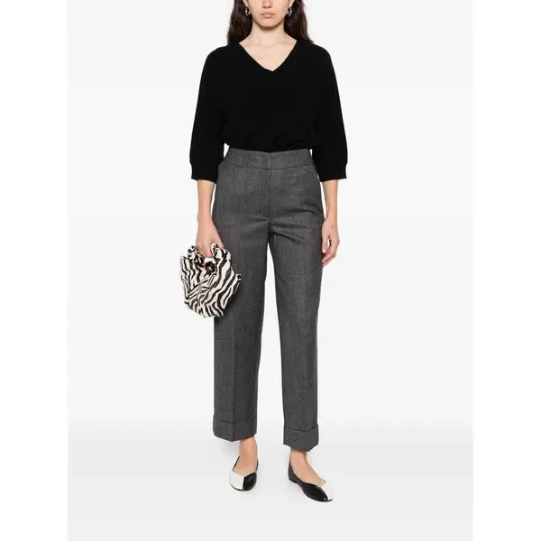 Peserico Grey Trousers Tailored Trousers