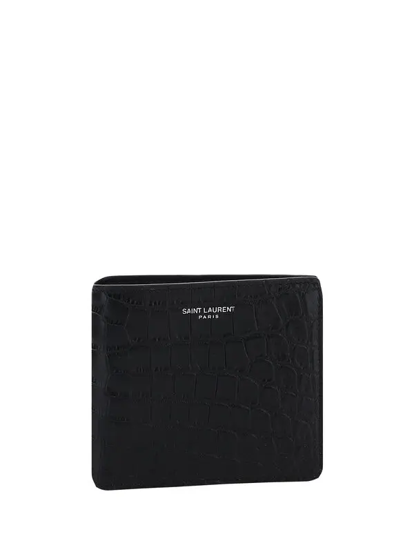 Saint Laurent Leather Wallet - Black