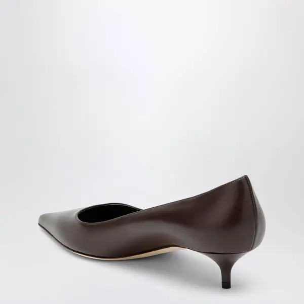 JIMMY CHOO Amelia 35 Pumps In Chocolate Leather - Cream