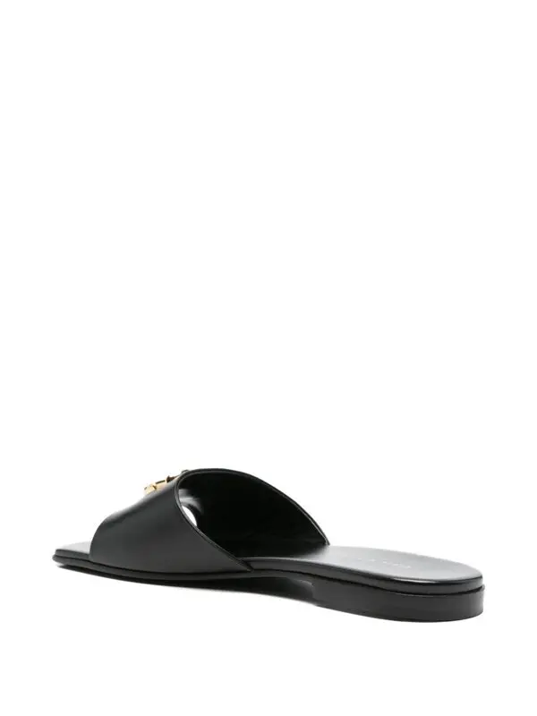 Gucci Gg Marmont Leather Flat Sandals