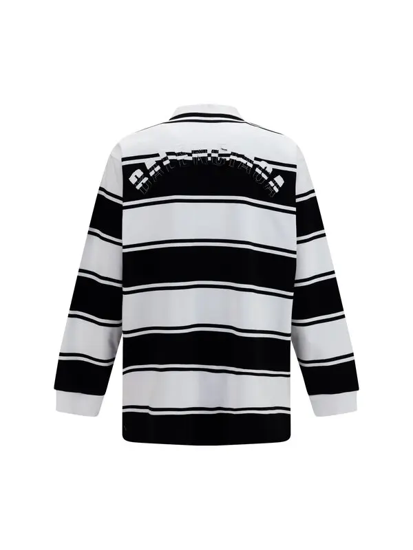 Balenciaga Striped Long-sleeve Polo