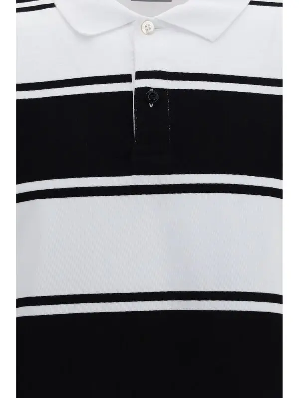 Balenciaga Striped Long-sleeve Polo