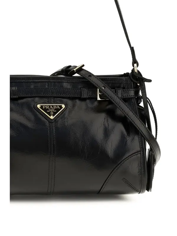 Prada Small Bonnie Handbag In Leather