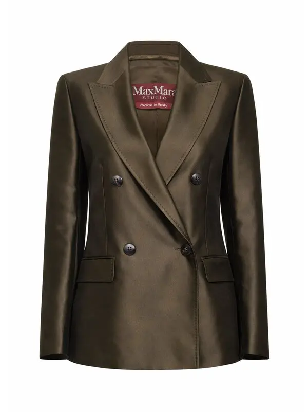 Max Mara Silk Blend Shantung Blazer - Multicolor