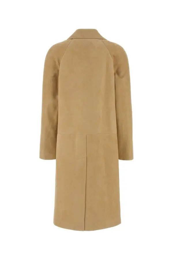 FERRAGAMO Beige Suede Coat