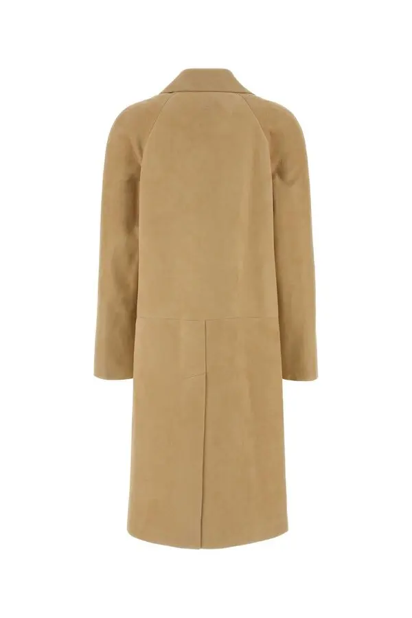 FERRAGAMO Suede Coat - Brown