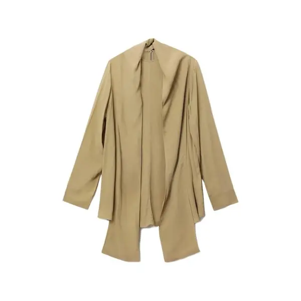 TOTEME Scarf Detailing Mock Neck Blouse - Cream