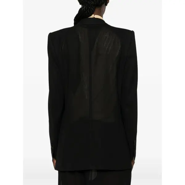 TOM FORD Double-breasted Peak Lapel Blazer - Black