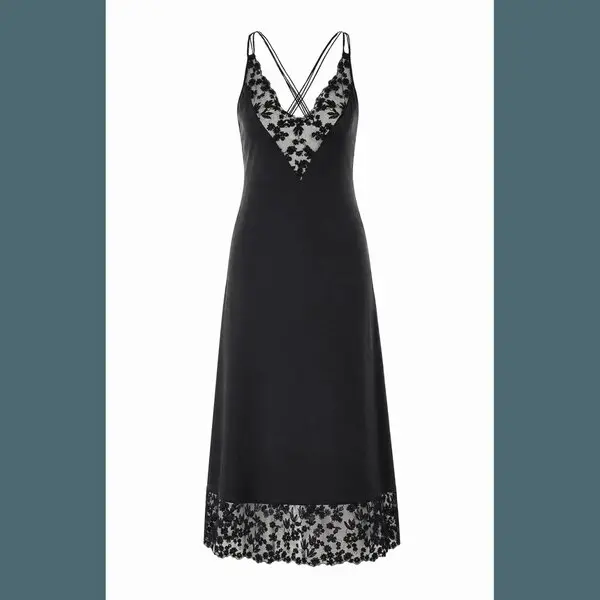 Fendi Silk And Lace Dress - Black