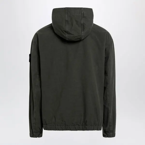 Stone Island Anthracite Grey Cotton Zip-up Jacket