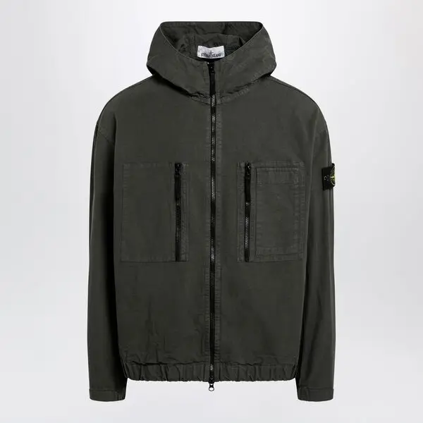 Stone Island Cotton Zip-up Jacket - Gray
